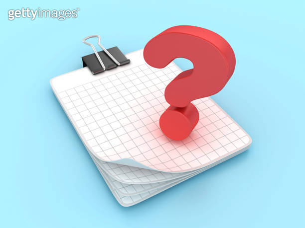 Graph Paper Note Pad with Clip and Question Mark 이미지 (2155749193) - 게티이미지뱅크