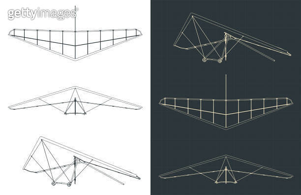 Hang glider blueprints 이미지 (2181613822) 일러스트, 무료 일러스트 - 게티이미지뱅크