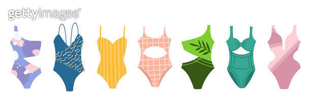 Beach swimsuit set. One-piece swimsuits summer vacation clothing ...