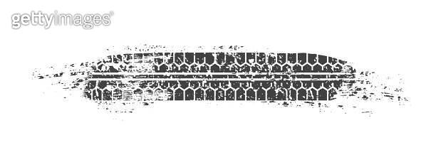 Tire track. Car, bike, motorcycle tyre mark with grunge effect isolated ...