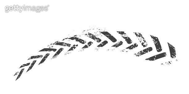 Tire track. Car, bike, motorcycle tyre mark with grunge effect isolated ...
