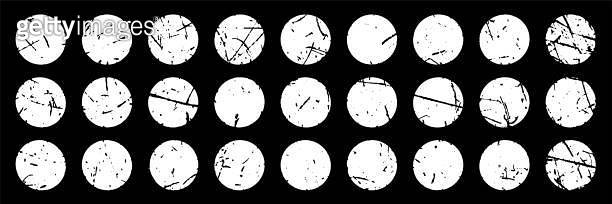 Stamp of shape circle frame vector illustration set. Round labels with ...