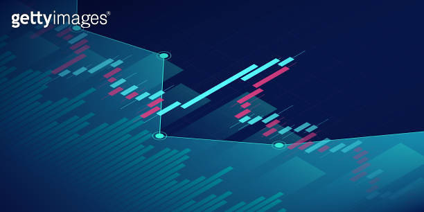 Abstract financial graph with up trend line chart in stock market on ...