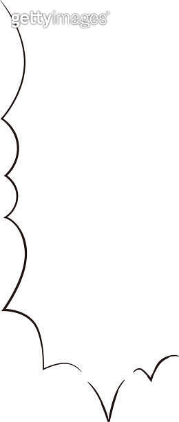 Spiky handwritten speech bubble frame, slim marker style (1921700020 ...