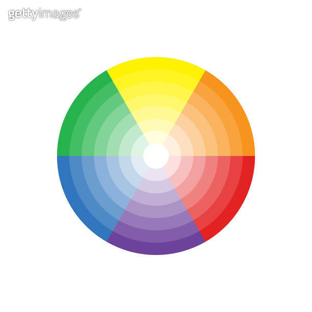 Color wheel. Primary and secondary colors. Color wheel isolated on ...