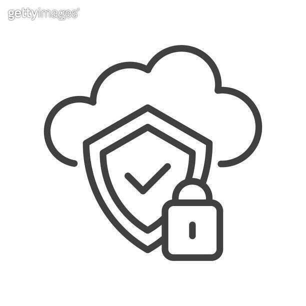 Secure Cloud Icon, Cloud Computing Symbol, Network Secure Icon, Cloud ...