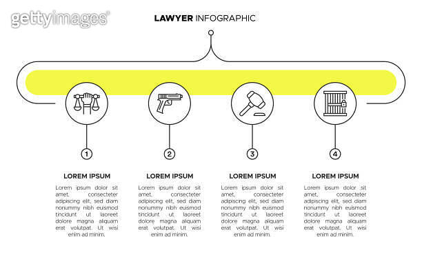Lawyer Infographic Template - Law and Justice, Legal Professionals and ...