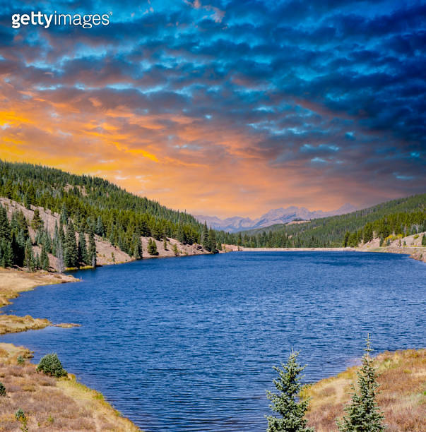 Black Lake, Vail, Colorado, Reservoir of Black Lake on the Vail Pass ...