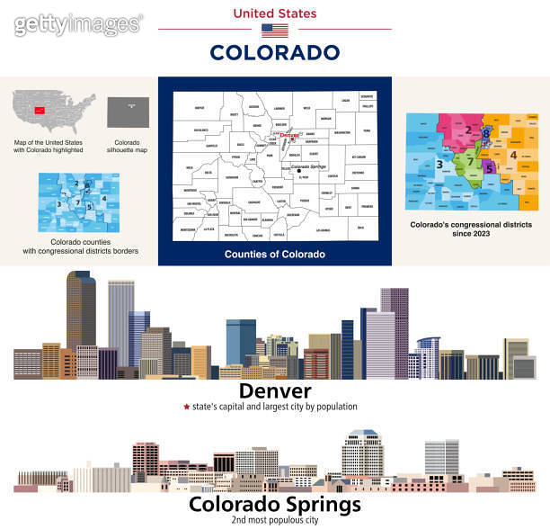 Colorado counties map and congressional districts since 2023 map ...