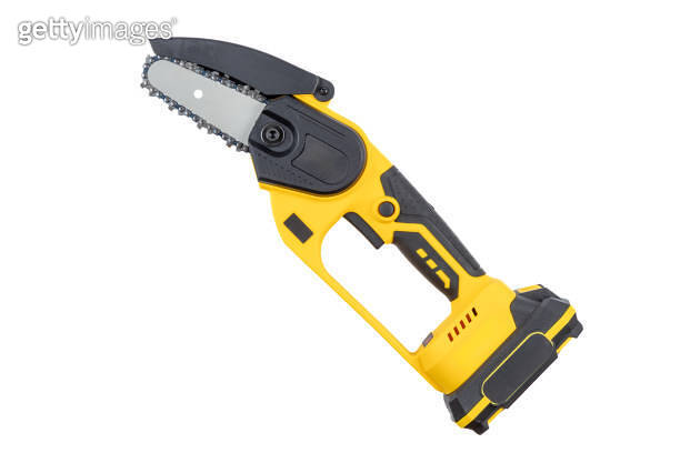 Small handheld lithium battery powered chainsaw for trimming, cutting ...