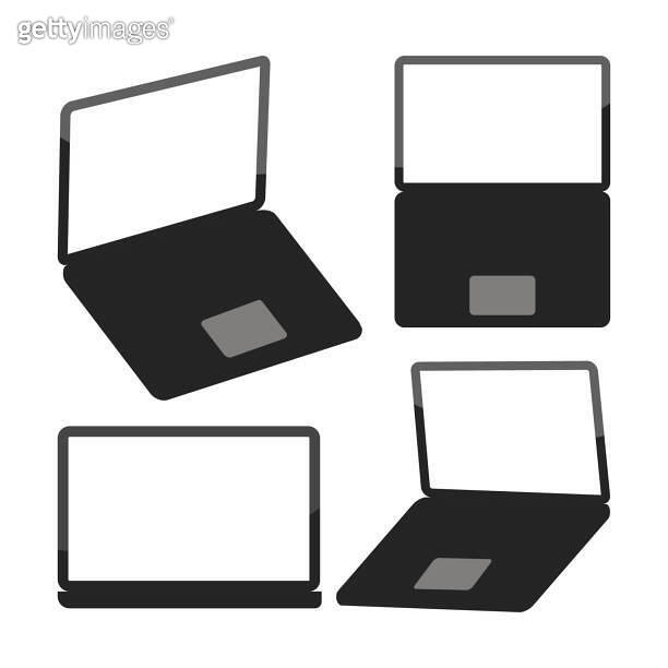 Modern Laptop Mockup Set on White Background: Realistic and Versatile ...