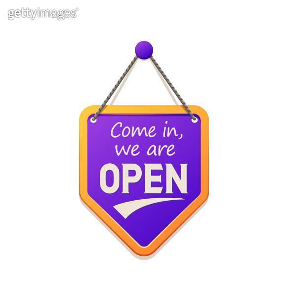Open board sign, shop store door notice signboard 이미지 (2100539272) - 게티 ...