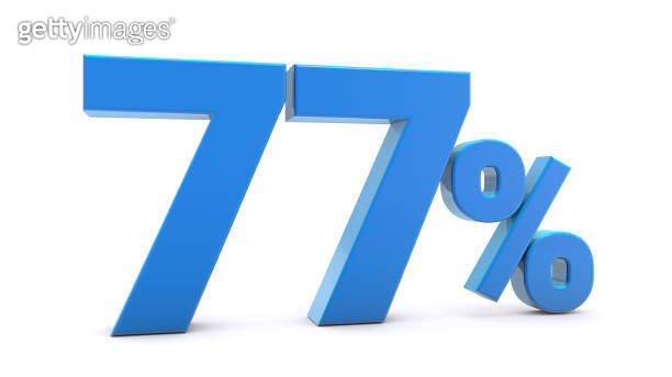 77 percentage sign isolated on transparent background. 77 percent off ...