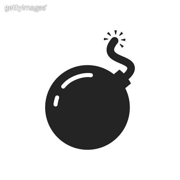 Isolated pictogram icon of explosive item, fireworks, bomb for ...