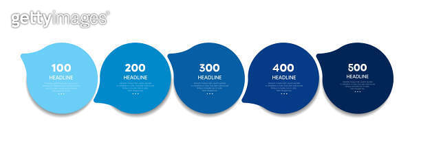 5 elements scheme, diagram. Five empty connected circles. Infographic ...