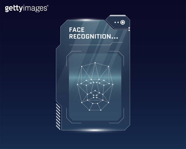 Hud Face Recognition Biometric Id Scan Panel User Facial Verification Scanner Person Identify