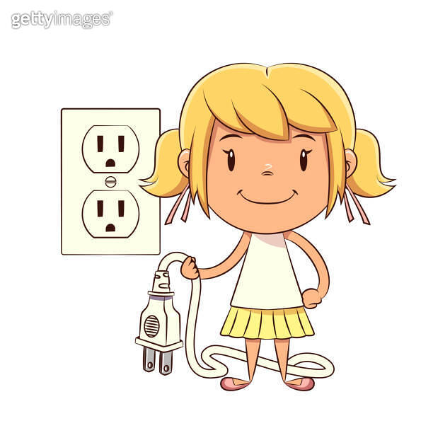 Girl unplugging electric plug 이미지 (2148855709) - 게티이미지뱅크