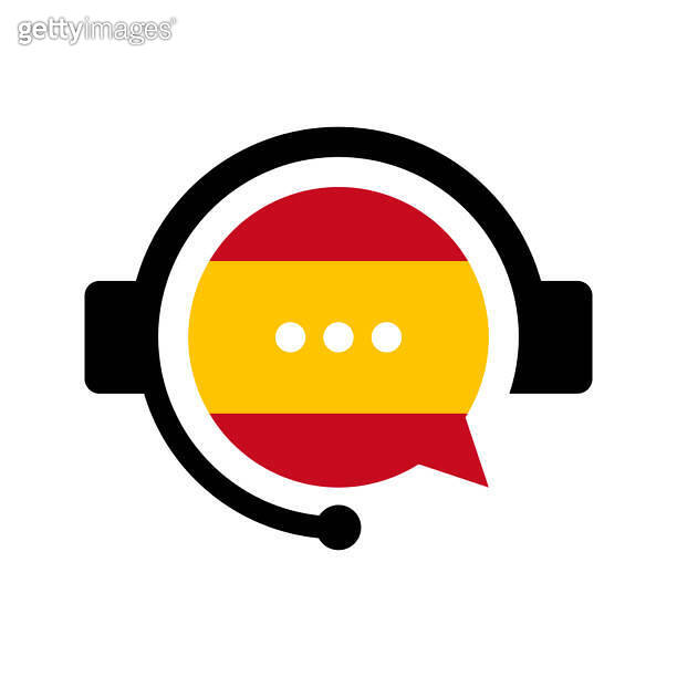 learn spanish language vector icon, foreign languages translation ...