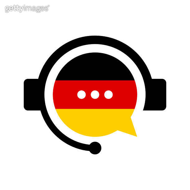 learn german language vector icon, foreign languages translation symbol ...