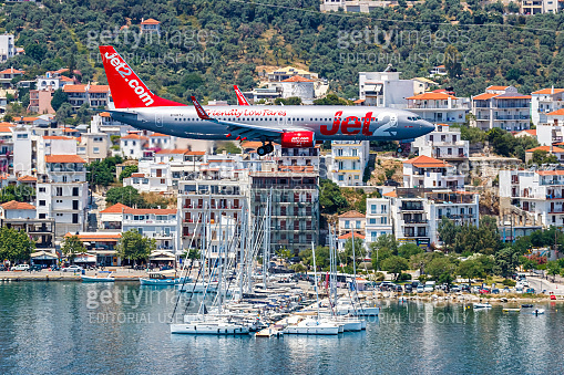 Jet2 Boeing 737-800 airplane at Skiathos Airport in Greece (2118172656 ...