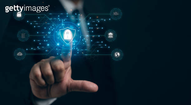 Cyber technology security internet network data privacy concepts. secure access to user personal ...