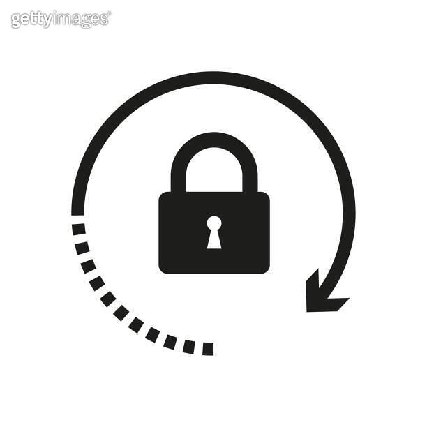 Lock reload icon. Reset password symbol. Vector illustration. EPS 10 ...