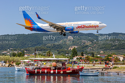 Jet2 Boeing 737-800 airplane at Skiathos Airport in Greece (2152038357 ...