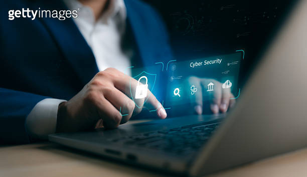 Cyber security internet network data privacy concepts. secure access to user personal ...