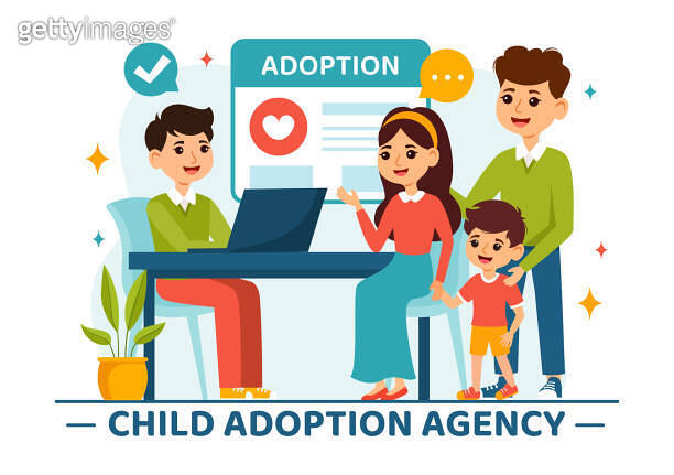 Child Adoption Agency Vector Illustration to Taking Kids to Be Raised ...