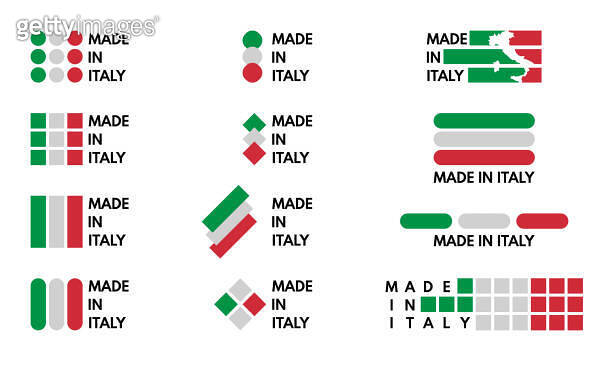 made in italy, business marks collection, vector logo icons set on ...