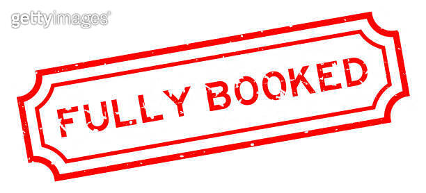 Grunge red fully booked word rubber seal stamp on white background 이미지 (2022988124) - 게티이미지뱅크