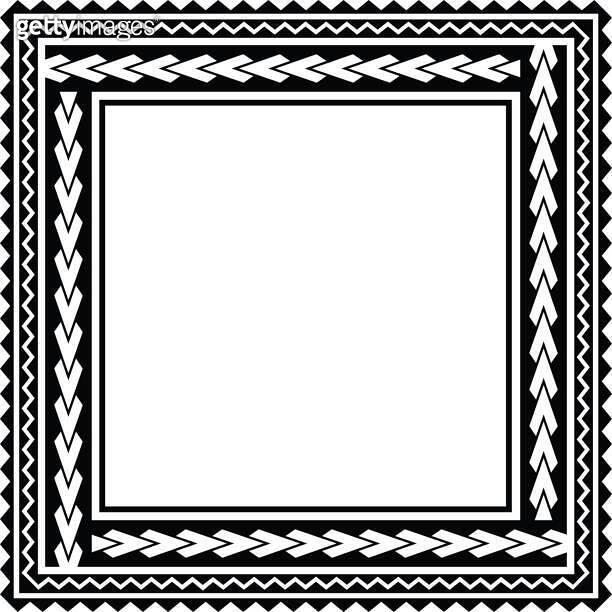 Polynesian tattoo tribal frame design. Samoan tattoo frame. (2161606514 ...