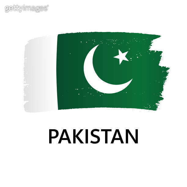 National symbols - flag of Pakistan isolated on a white background ...