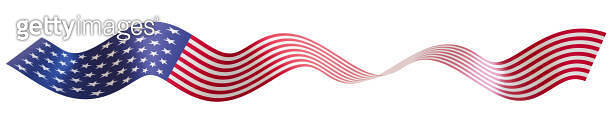 Dynamic, flowing American flag in a wavy form that makes it ideal as a ...