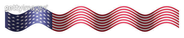 Dynamic, flowing American flag in a wavy form that makes it ideal as a ...