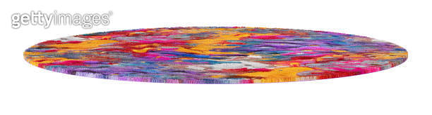 Colorful, vibrant round carpet with a detailed texture, perfect for ...
