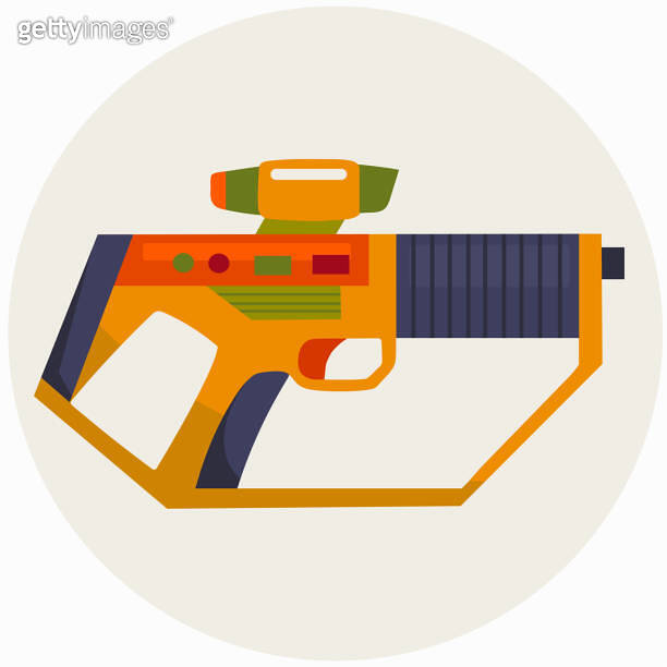 Laser gun blaster future weapon icon clipart avatar symbol isolated ...