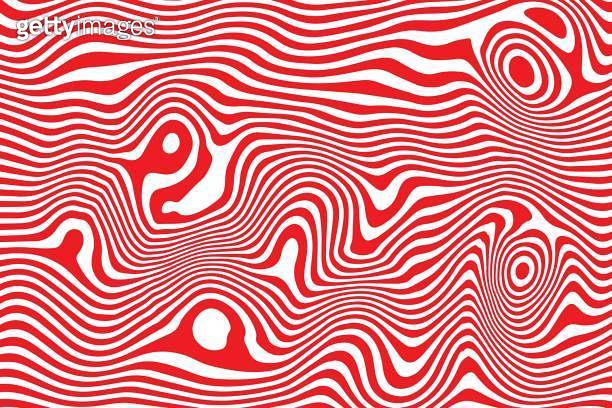 Groovy abstract background. Red liquid wavy lines. Marble texture ...
