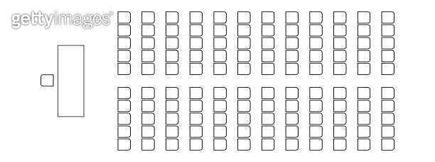 Layout of seats in meeting, conference, auditorium, training, seminar ...