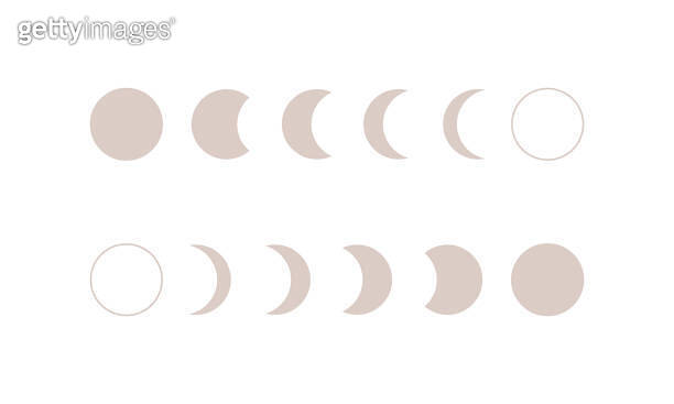 Phases of moon infographic. New, Full, Waning Crescent, First and Last ...