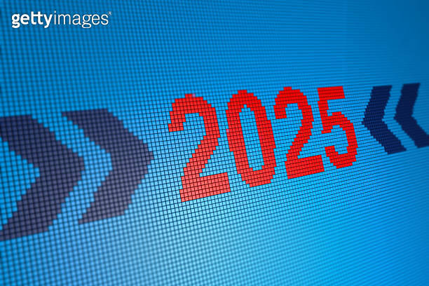 2025 Text on Pixelated Background (2172213217) - 게티이미지뱅크