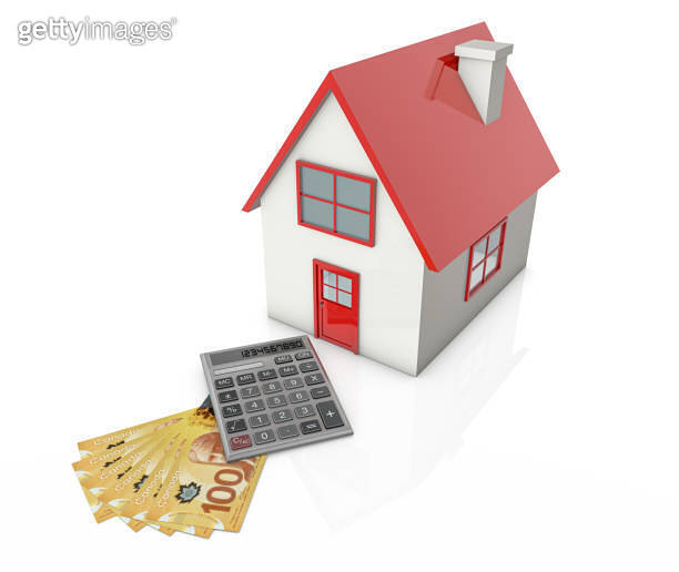 Mortgage Calculator and Canadian Dollars 이미지 (1949838988) - 게티이미지뱅크