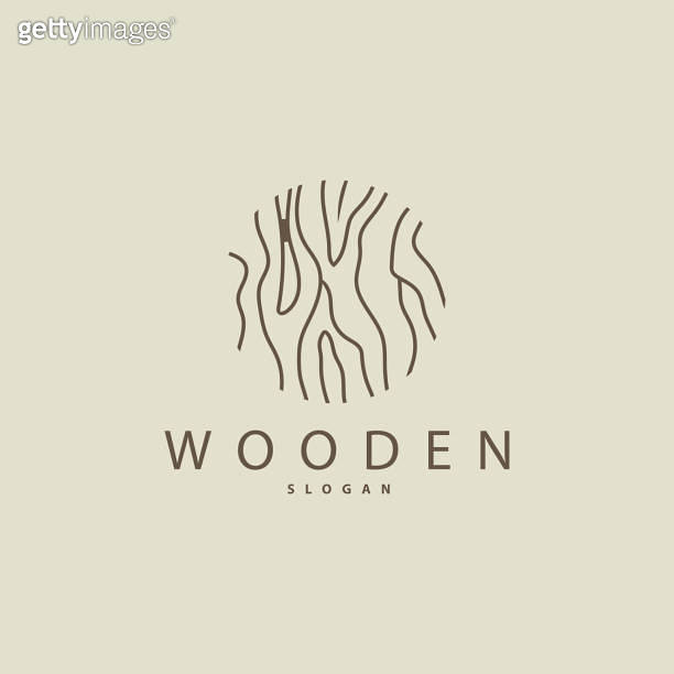 Wood Logo, Wood Fiber Bark Layer Vector, Tree Trunk Inspiration ...