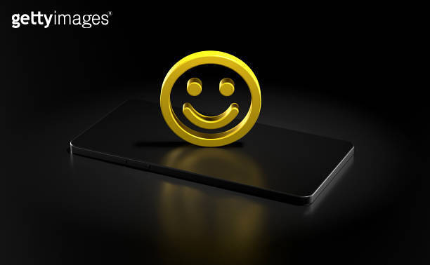 Phone And Smiley Face icon 이미지 (2124113246) - 게티이미지뱅크