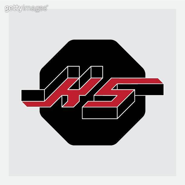 KS - monogram or logotype. Three-dimension letters K and S on a ...