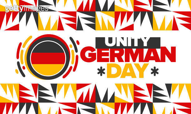 German Unity Day. Happy national holiday of unity, freedom and ...