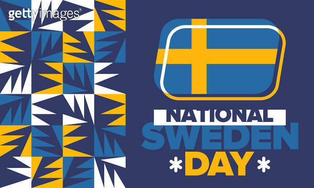 Sweden National Day. Celebrated annually on June 6 in Sweden. Happy ...