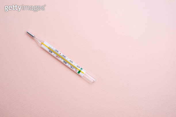 Medical thermometer close-up. Traditional thermometer for measuring ...