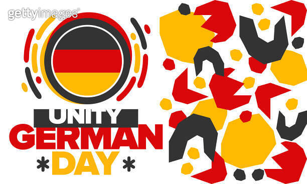 German Unity Day. Happy national holiday of unity, freedom and ...