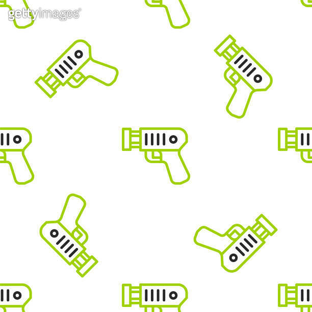 Line Police electric shocker icon isolated seamless pattern on white ...
